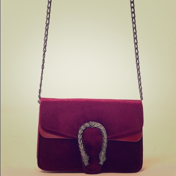 Bags | Red Velvet Purse | Poshmark